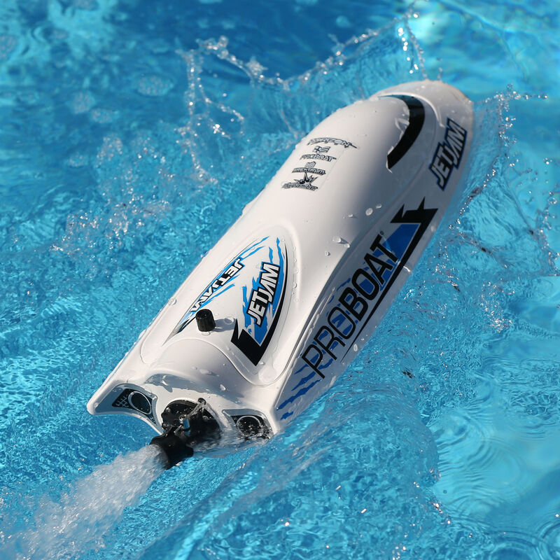 Proboat Jet Jam 12-Inch RTR Self-Righting Pool Racer Brushed - White ...